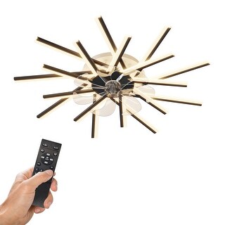 36 Inches Transparent Blade Ceiling Fan 2-In-1 Ceiling Fan Light - Bed ...