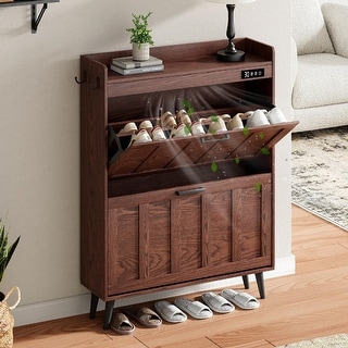 Shoe Storage Cabinet with 2 Flip Drawers - Bed Bath & Beyond - 42767976