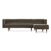 Kardiel Mid-Century Woodrow Right Sectional Box Sofa - Width 100 ...