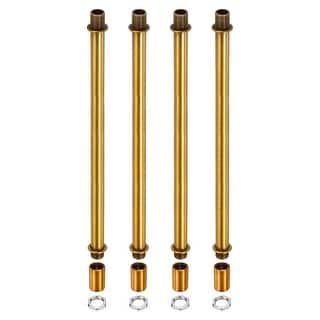 4set M10x1 Threaded Extension Rod 200mm Coupling Nut Pipe Hex Nut Gold ...