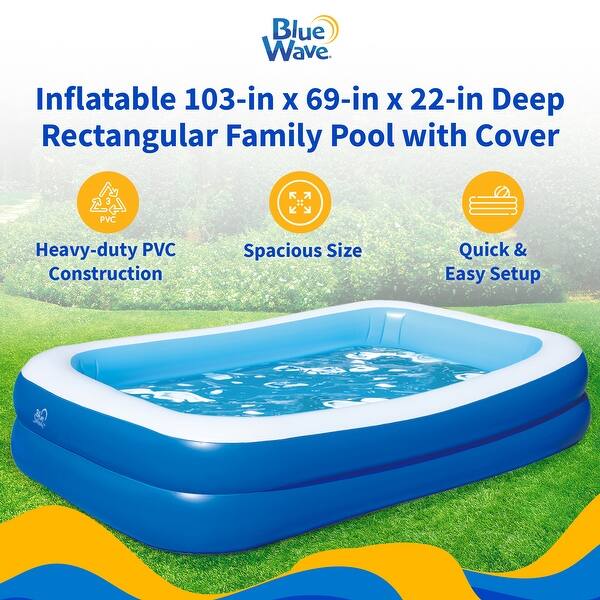 inflatable rectangular family pool
