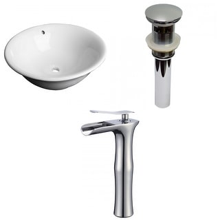 American Imaginations 17-in. W Above Counter White Vessel Set For Deck ...