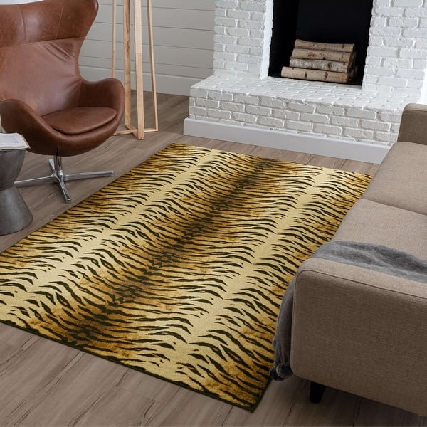 tiger skin print rug