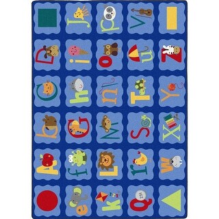 Alphabet Blues Multi Educational Nylon Area Rug - Bed Bath & Beyond ...