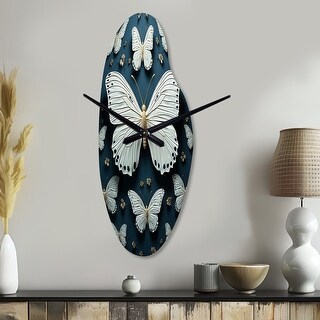 White Black Butterfly Fluttering Wings Butterflies - Butterfly Large ...