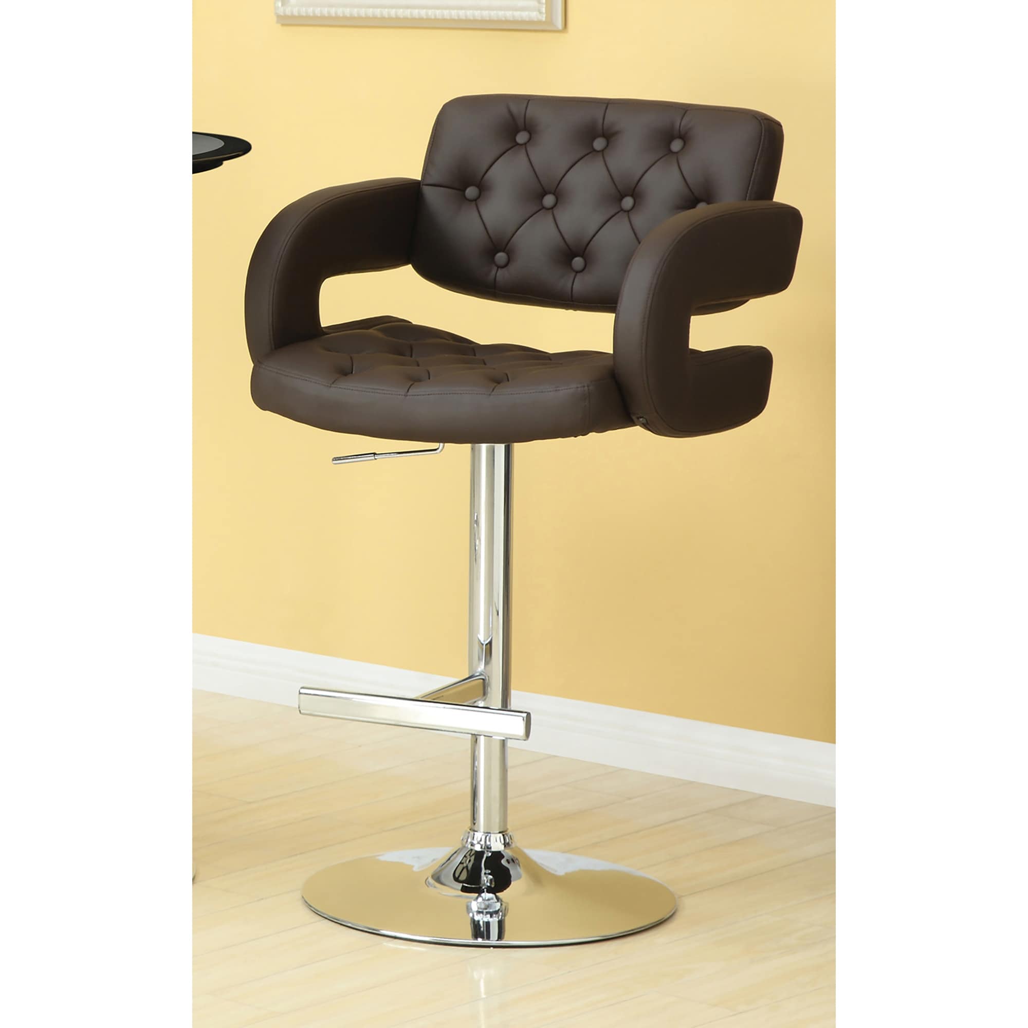 Elsa Chrome Adjustable Hydraulic Bar Stool - Bed Bath & Beyond - 33987717
