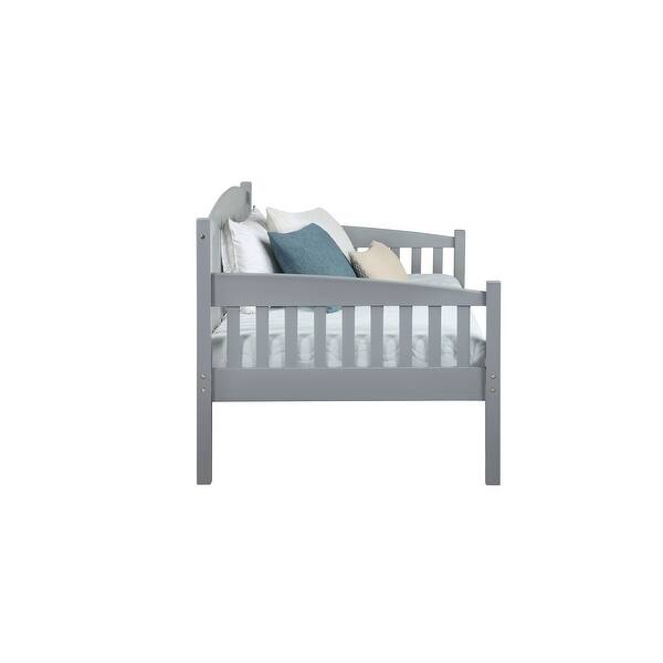 Transitional Style Caryn Pine Wood Twin Size Daybed with Square Poster ...
