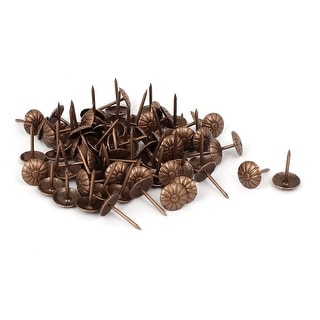 Home Furniture Daisy Pattern Upholstery Tack Nail Copper Tone 7/16" Dia ...