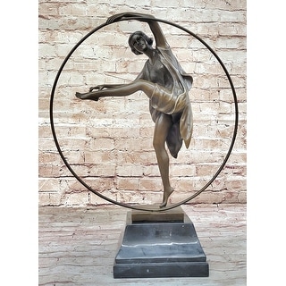 Godard Hula Hoop Dancer Girl Hot Cast Bronze Art Deco Sculpture On ...
