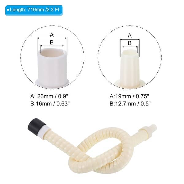 2pcs 2.3ft Drain Hose Flexible Air Conditioner Water Pipe for AC ...