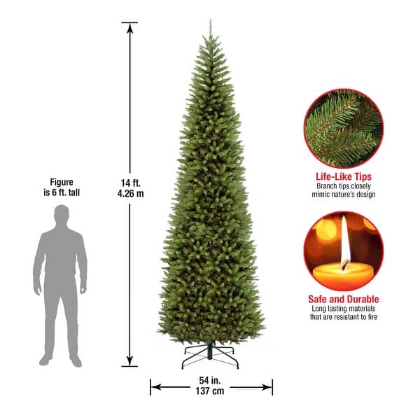 National Tree Company 14 ft. Kingswood Fir Pencil Tree - 14 Foot - Bed ...