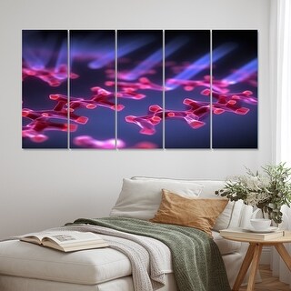 Designart "Futuristic Infinity Matrix II" Fractals Multipanel Canvas ...