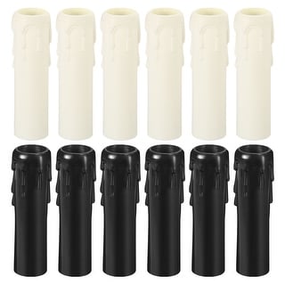 Candle Socket Covers, 12 Pack Plastic Sleeves Candelabra Base - White, Black - Bed Bath & Beyond ...