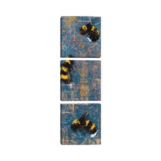 iCanvas "Busy Bees" by Olena Bogatska 3-Piece Canvas Wall Art Set - Bed ...