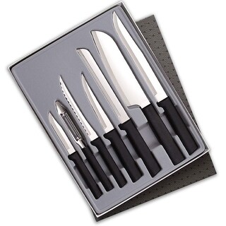 Cutlery Knife 7 Kitchen Knives Starter Gift Set Stainless Steel Resin ...