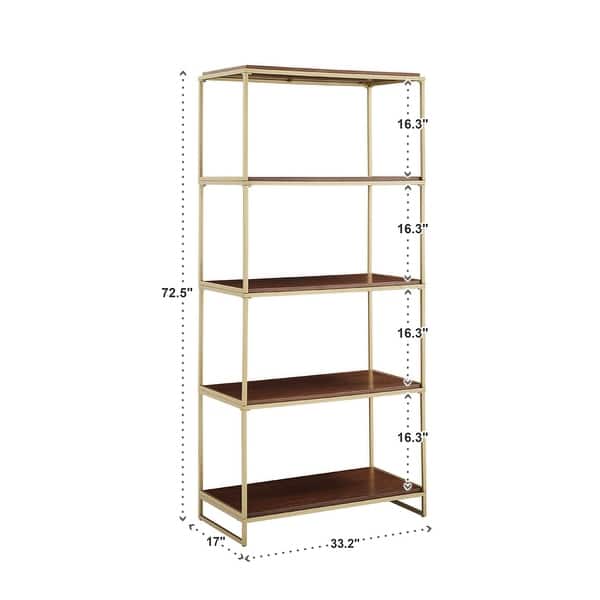 Cooke Natural Finish 5 Shelf Modular Stackable Bookcase by iNSPIRE Q ...