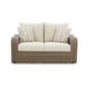 Signature Design by Ashley Sandy Bloom Brown/Beige Outdoor Loveseat ...