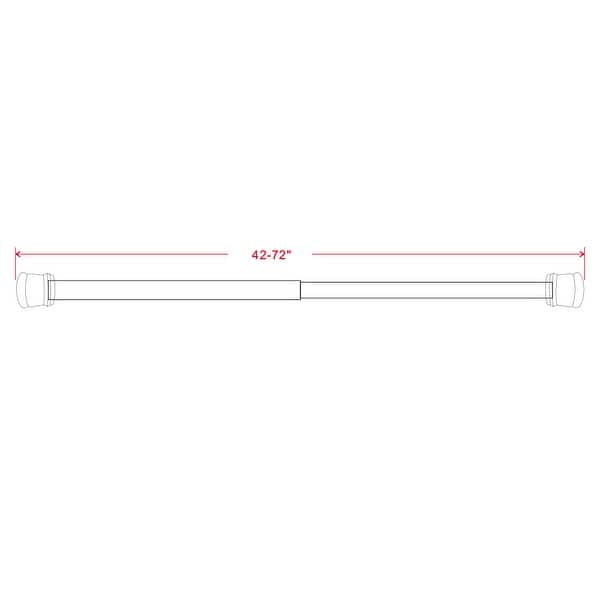 Design House Adjustable Shower Rod 43-inch-72-inch Chrome - Polished ...