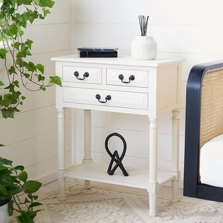 Home Collection Primrose White 3-Drawer Console Table - Bed Bath ...