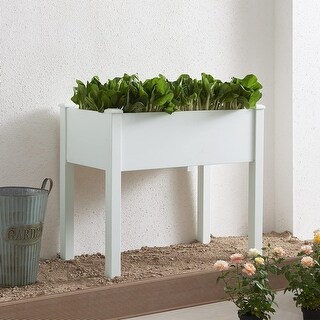 Planter Box, Raised Garden Beds Outdoor with Tarp, Rot-Resistant Poly ...