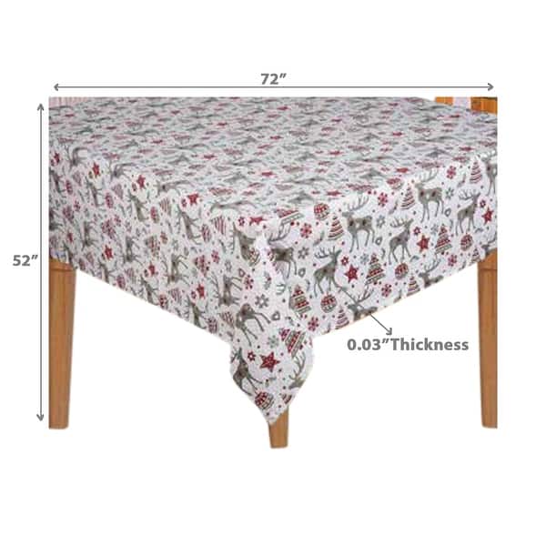 Table Cloth 52" X 72" Reindeer - Bed Bath & Beyond - 40902336