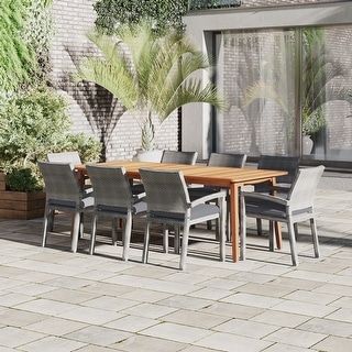 Amazonia Maiori 9pc FSC Certified Wood Outdoor Patio Dining Set with ...