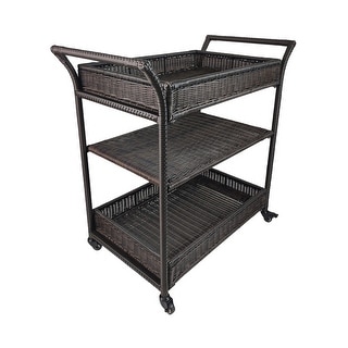 Wicker Woven Kitchen Storage Cart Indoor and Outdoor Both can be Used ...