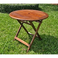 Eilaf 30" Folding Eucalyptus Bistro Table - N/A - Bed Bath & Beyond ...