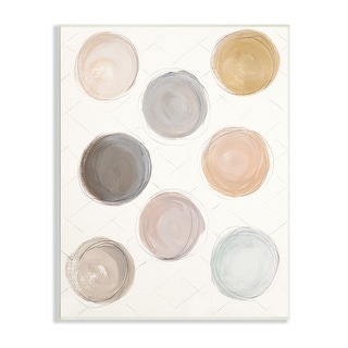 Stupell Dull Paint Circles Quilted Beige Linen Backdrop Wood Wall Art ...