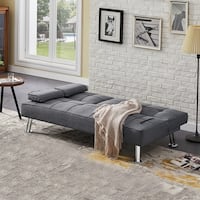 Modern Fabric Convertible Folding Futon Sofa Bed with Removable ...