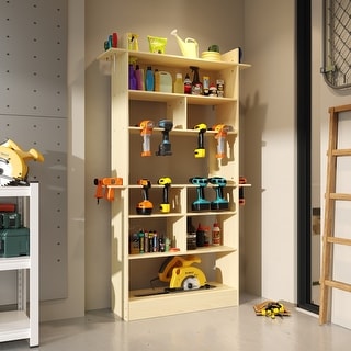 Tool Storage Cabinet 6 Layer Tool Storage Rack with Circular Saw Slot ...