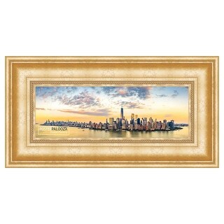 40x16 Traditional Gold Complete Wood Panoramic Frame with UV Acrylic ...