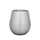 Metallic Silver Color Plastic Wine Glasses Set of 4 (18oz), BPA Free ...