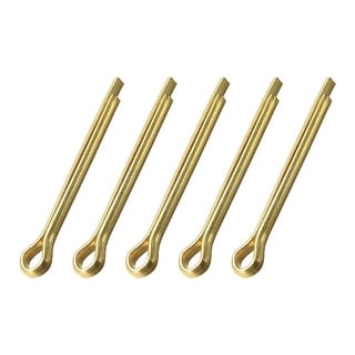 Split Cotter Pin - mm x mm Solid Brass 2-Prongs Gold Tone 5Pcs - Bed ...