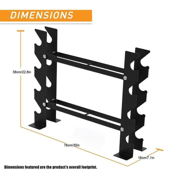 Dumbbell Stand Free Weight Stand 4 Tiers 400LB Capacity Compact ...