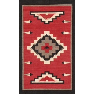Pasargad Home Tuscany Red Wool Reversible Area Rug - 3' 0'' X 5' 0 ...