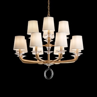 Sarella 15 Light Chandelier in Stainless Steel with Crystal Spectra ...