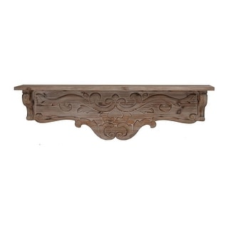 Charming Carved Floral Scroll Wooden Wall Shelf - Bed Bath & Beyond ...