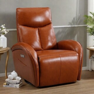 Armless Recliner Chair with Power Glider Swivel Rocker, USB & Type-C ...