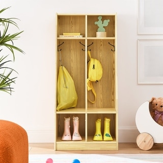 BIKAHOM 2-Section Classroom Coat Locker & Backpack Hanger, Daycare ...