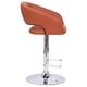 Modern Upholstered Adjustable Height Swivel Barstool with Footrest ...