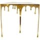 Gold Aluminum Drip Console Table with Melting Designed Legs and Shaded ...