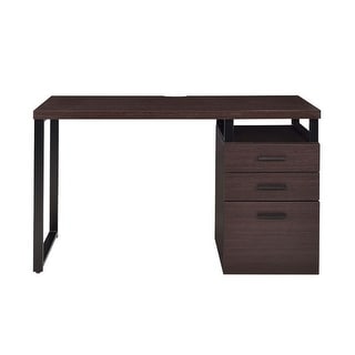 3 Drawers Wood Writing Desk in Dark Oak - Bed Bath & Beyond - 36833603