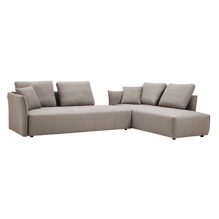 Fabric Upholstered Modular Sectional Sofa Bed, Light Gray - Bed Bath & Beyond - 32604013
