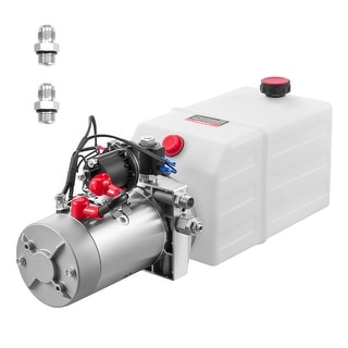 UIMOSO 6 Quart Hydraulic Power Unit, Double Acting Dump Trailer Pump ...