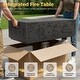 42" LED Propane/Natural Gas Fire Pit Table with Lid, Moon Rabbit Series ...