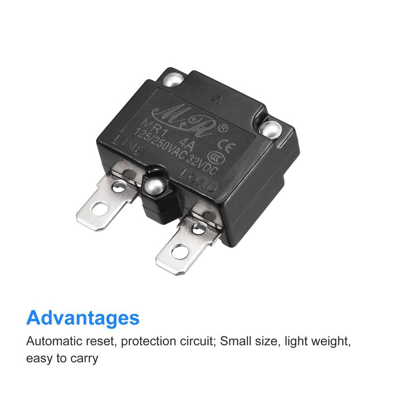 Circuit Overload Protector 4A AC125/250V DC32V Thermal Circuit Breaker ...