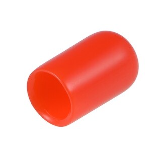 200pcs 7mm Round Red Vinyl End Cap Screw Thread Protector Rubber Caps ...
