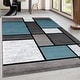World Rug Gallery Contemporary Modern Boxed Color Block Area Rug - Bed ...