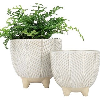 Ceramic Foot Planter - 6.7 + 5.1 Inch Boho Style - Bed Bath & Beyond ...